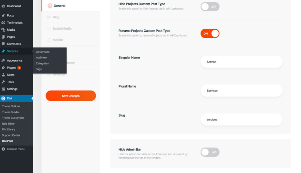 How to Rename Projects Tab on the Divi Website | Divi Pixel