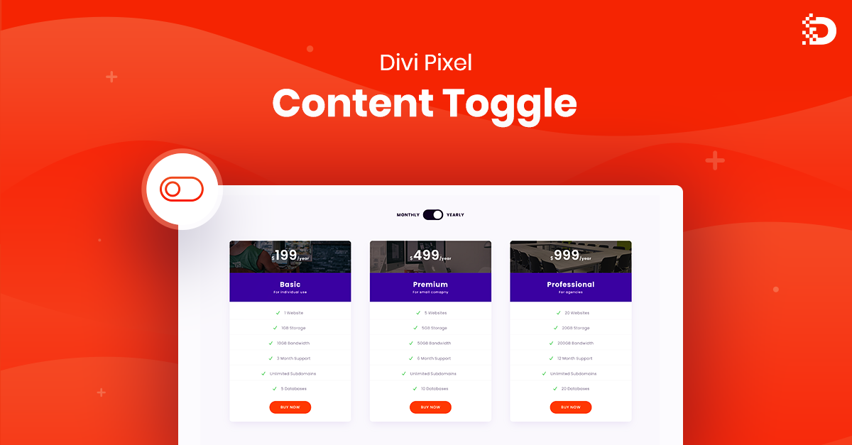 Content Toggle for Divi | Divi Pixel