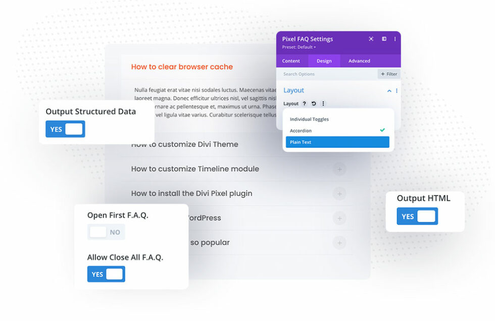 FAQ Module for Divi | Divi Pixel