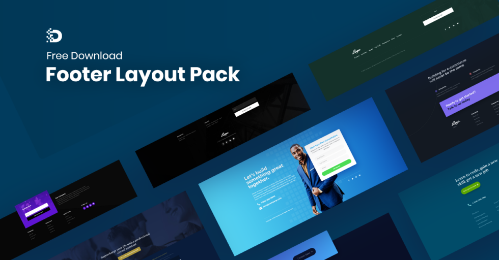 Download A FREE Footer Layout Pack for Divi | Divi Pixel