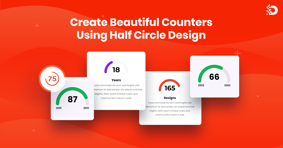 Create Beautiful Counters Using Half Circle Design | Divi Pixel