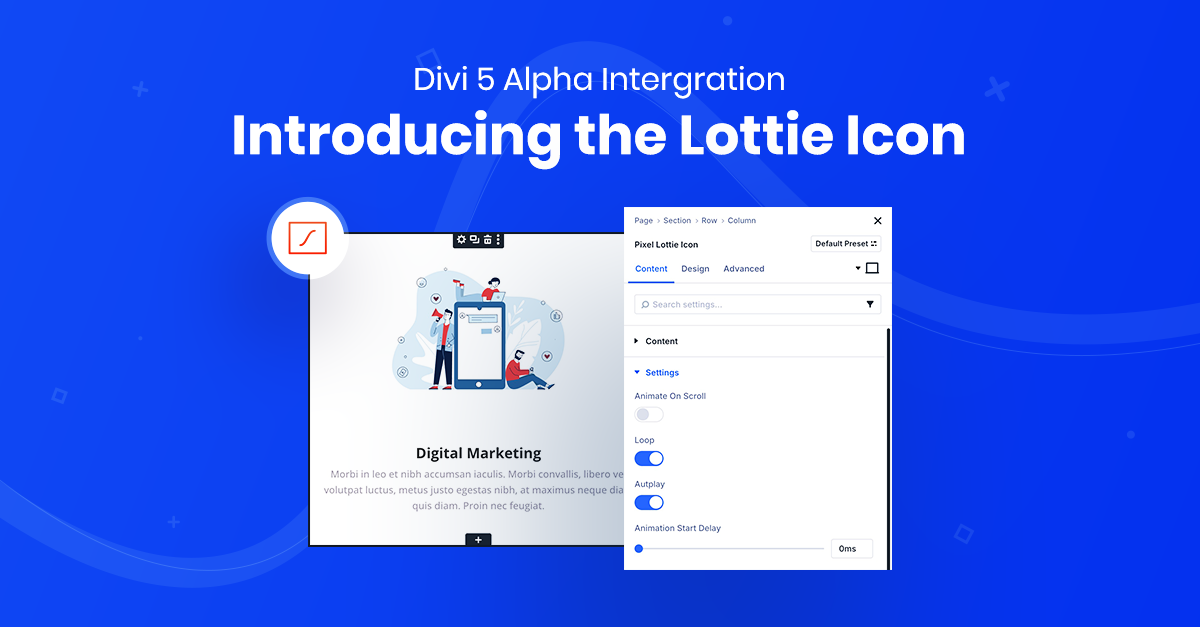 Introducing the Lottie Icon Module: Expanding Our Divi 5 Alpha Integration | Divi Pixel