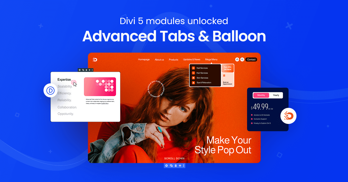 Advanced Tabs and Balloon Modules Now Divi 5 Ready | Divi Pixel